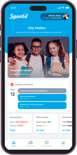 Sponte | Sistema de gestão com app de agenda escolar